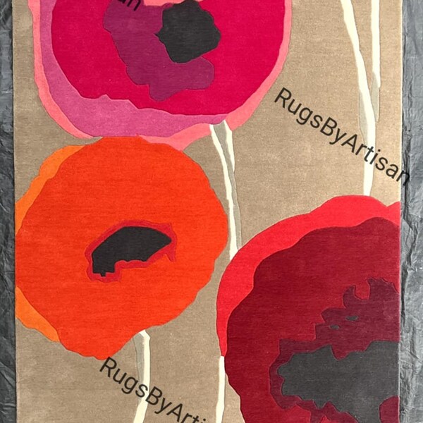 Floral Tufted Rug - Etsy
