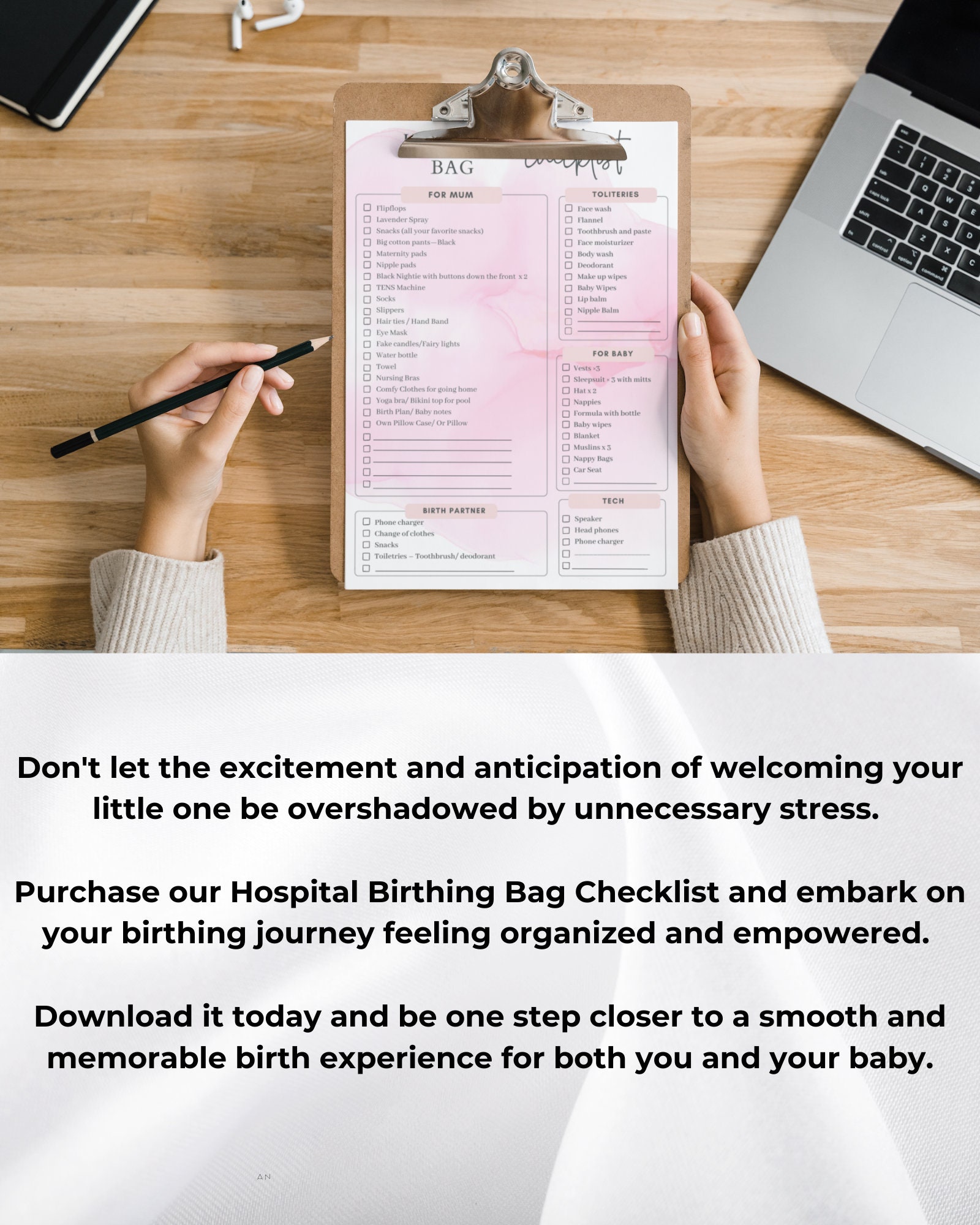 The Best Hospital Bag/birthing Bag Printable Instant Downloadable Check ...