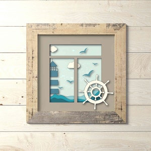 Lighthouse Lightbox SVG, Lighthouse Shadow Box SVG, Lighthouse ...