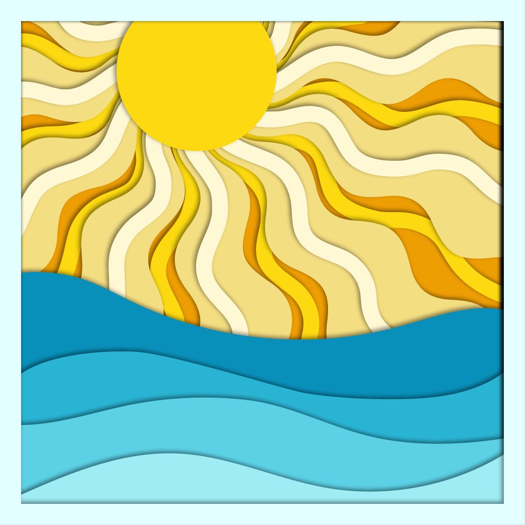 Sun Shadow Box Svg, Sun Cricut, 3d Sun Svg, Sun Laser Cut File, Sun ...