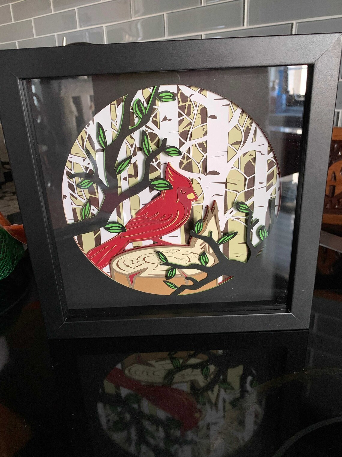 Cardinal Shadow Box Svg 3D Cardinal Svg Cardinal Layered - Etsy