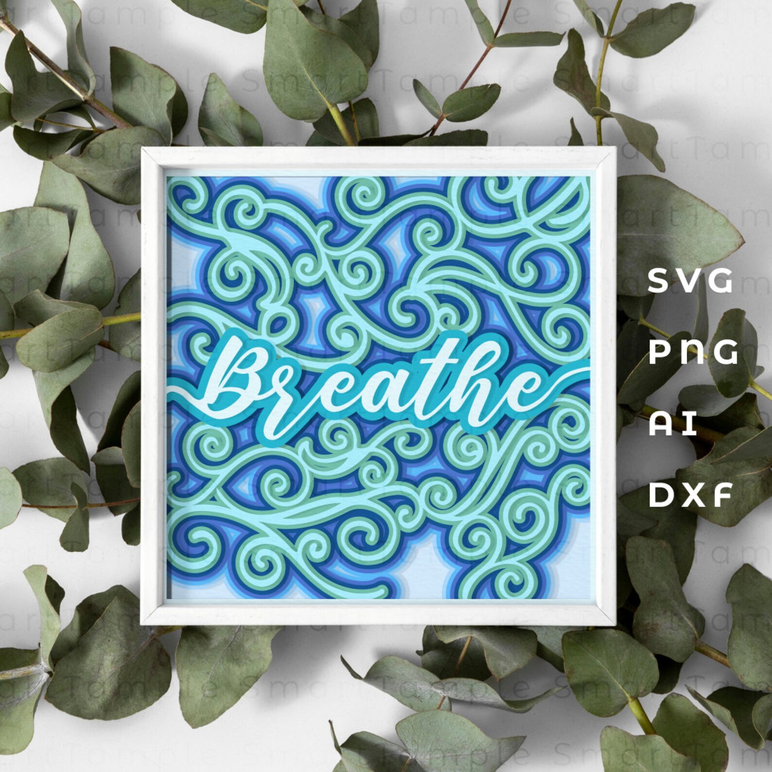 Breathe Shadow Box Svg 3D Breathe Svg Breathe Layered - Etsy