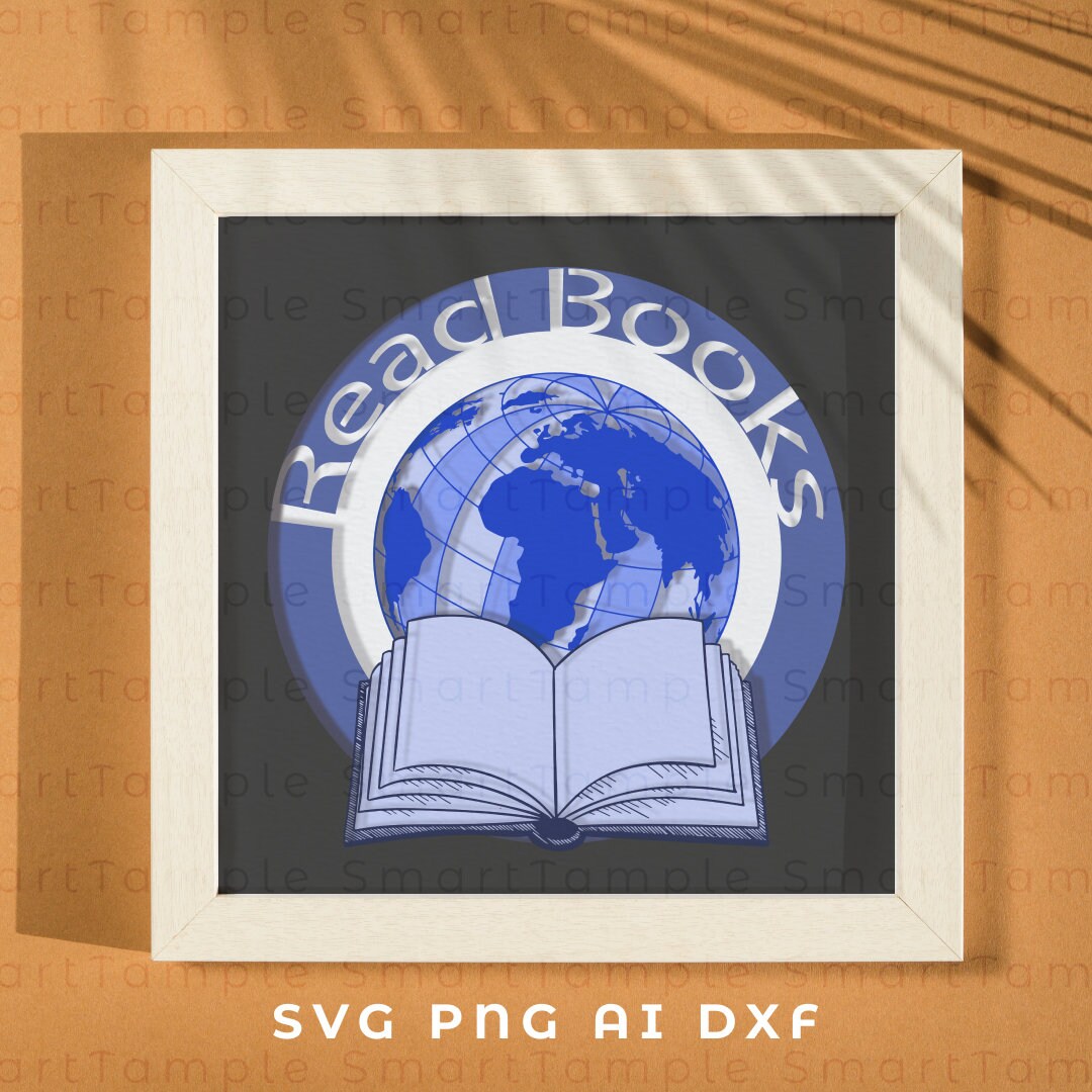 Book Shadow Box Svg 3D Book Svg Book Layered Chapter Shadow - Etsy Canada