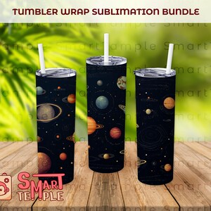 Solar System Planets 20 Oz Skinny Tumbler Sublimation Design, Solar ...