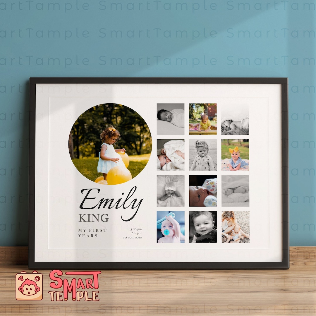 Baby Photo Collage Personalized Photo Collage Printable - Etsy