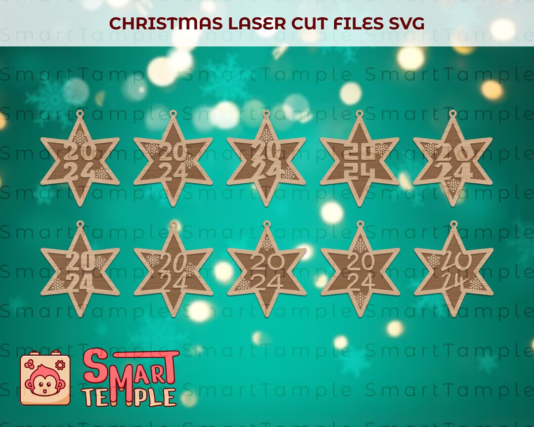 2024 New Year Svg, 2024 Laser Cut, 2024 Svg Bundle, 2024 Christmas ...