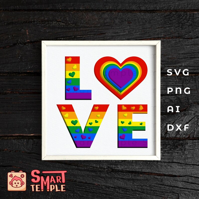 Heart Shadow Box Svg Love Shadow Box Svg Wedding 3d Svg 3d - Etsy