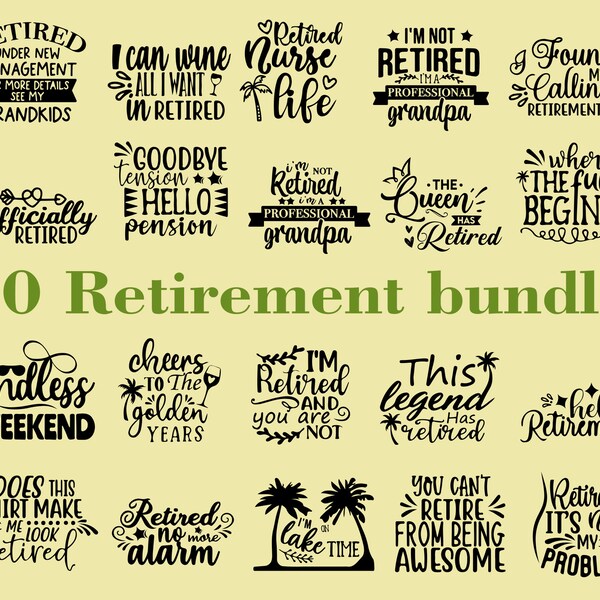 Retirement Svg - Etsy