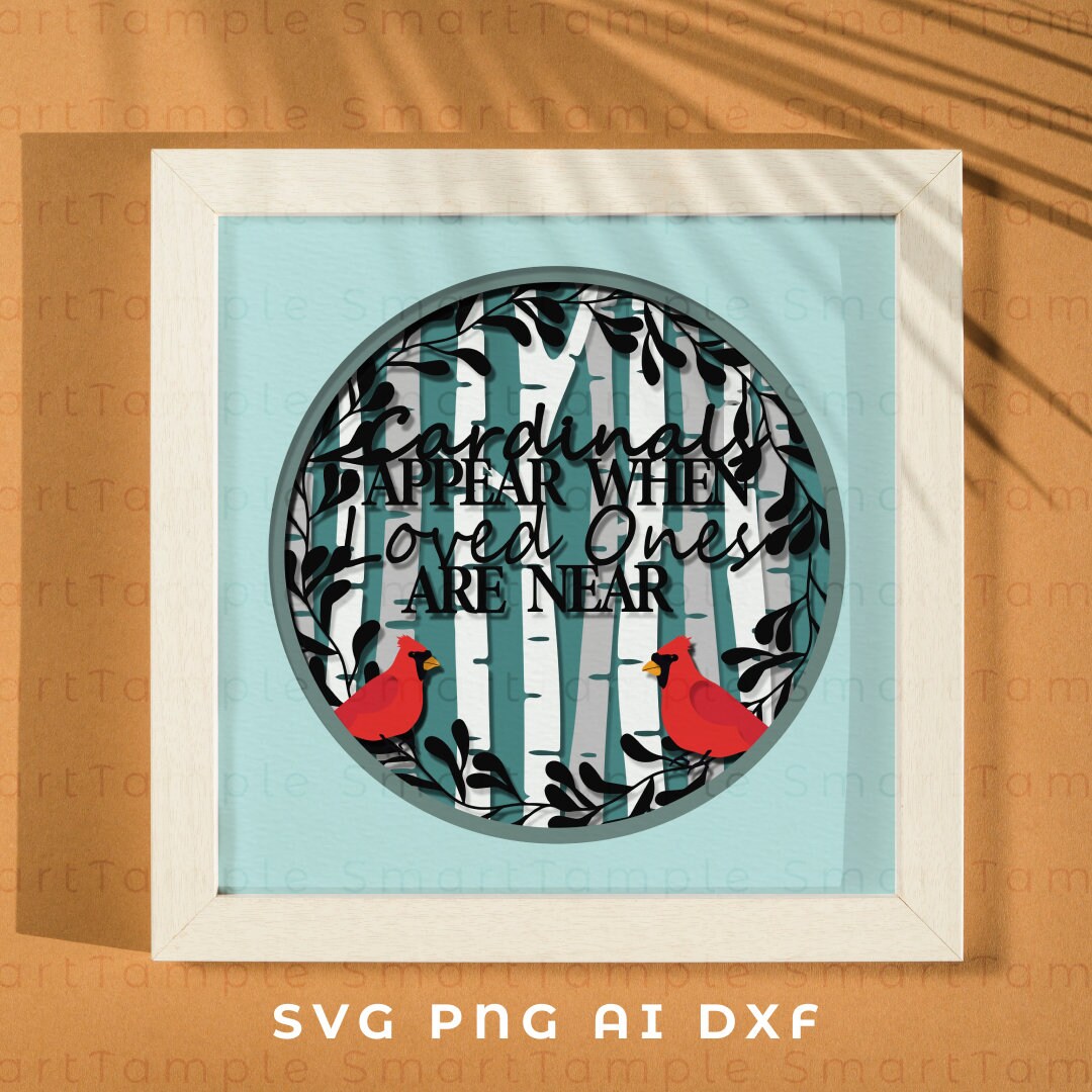 Cardinal Multilayer, Cardinal Svg Cricut, Cardinal Svg Memorial ...