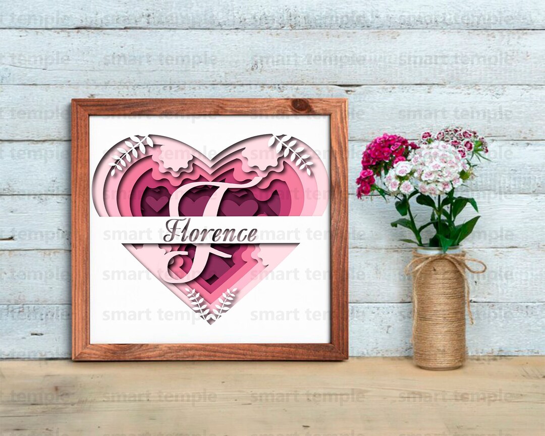 Shadow Box Monogram, 3D Split Monogram Svg, Split Monogram Alphabet Svg ...