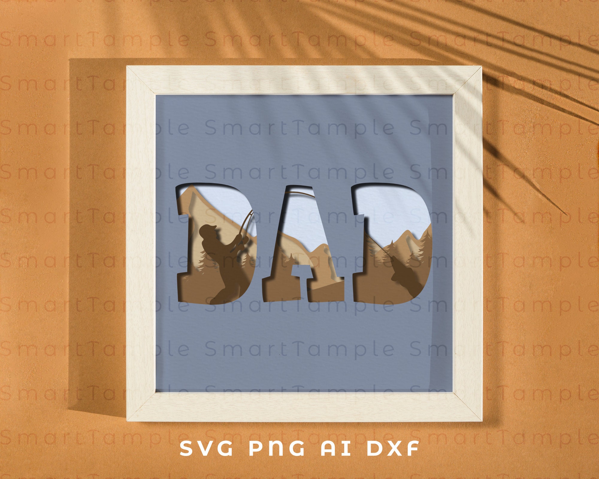 DAD Shadow Box Svg 3D DAD Svg DAD Gift From Daughter for - Etsy