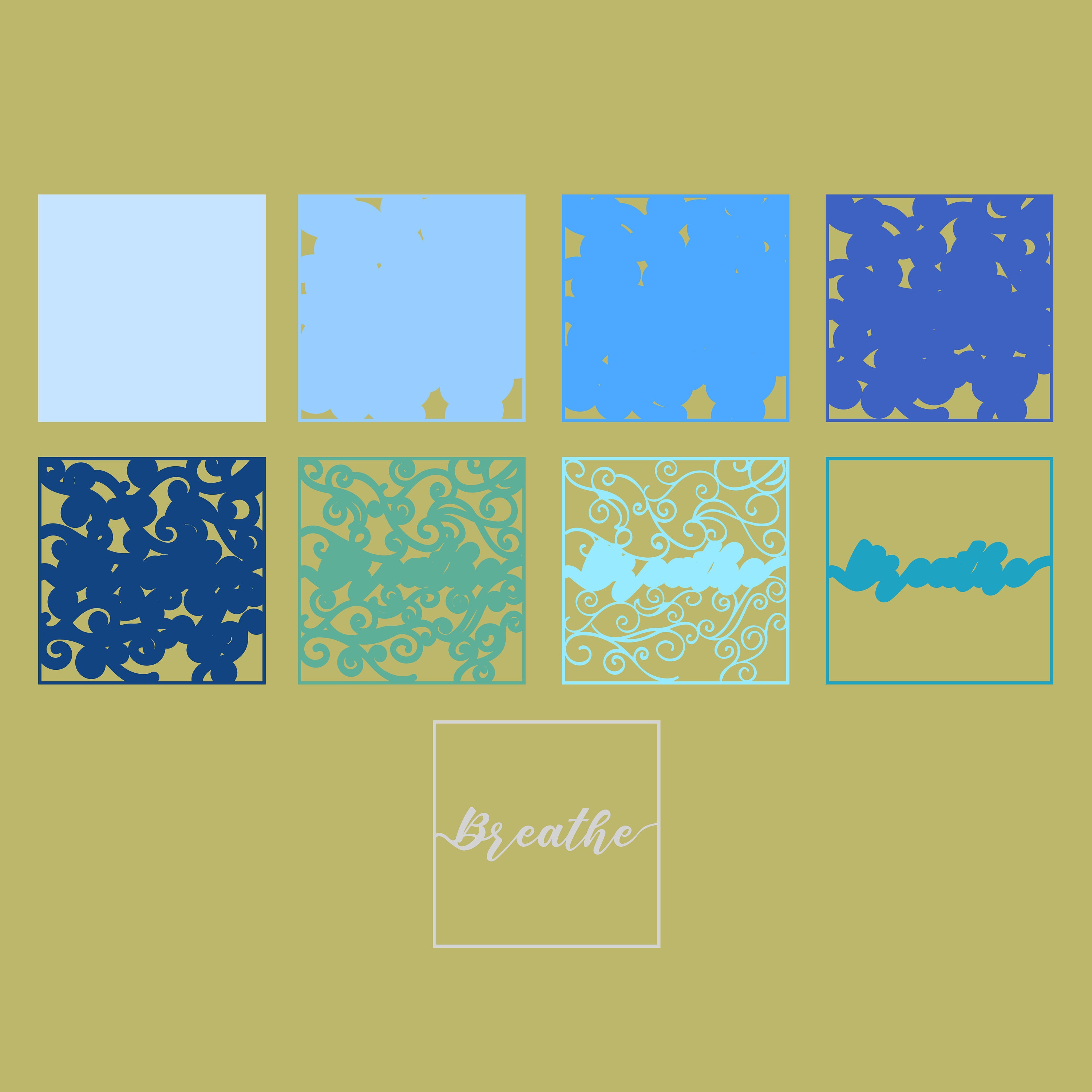 Breathe Shadow Box Svg, 3D Breathe Svg, Breathe Layered, Breathe 3D ...