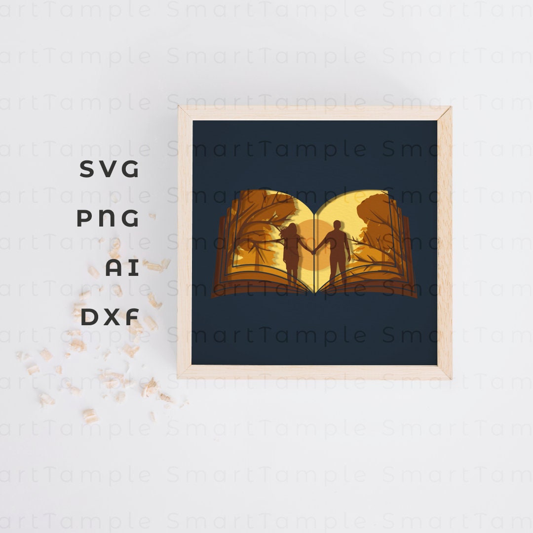 Love Story Shadow Box, Love Story Svg, Love Crafts, Love Stencil ...