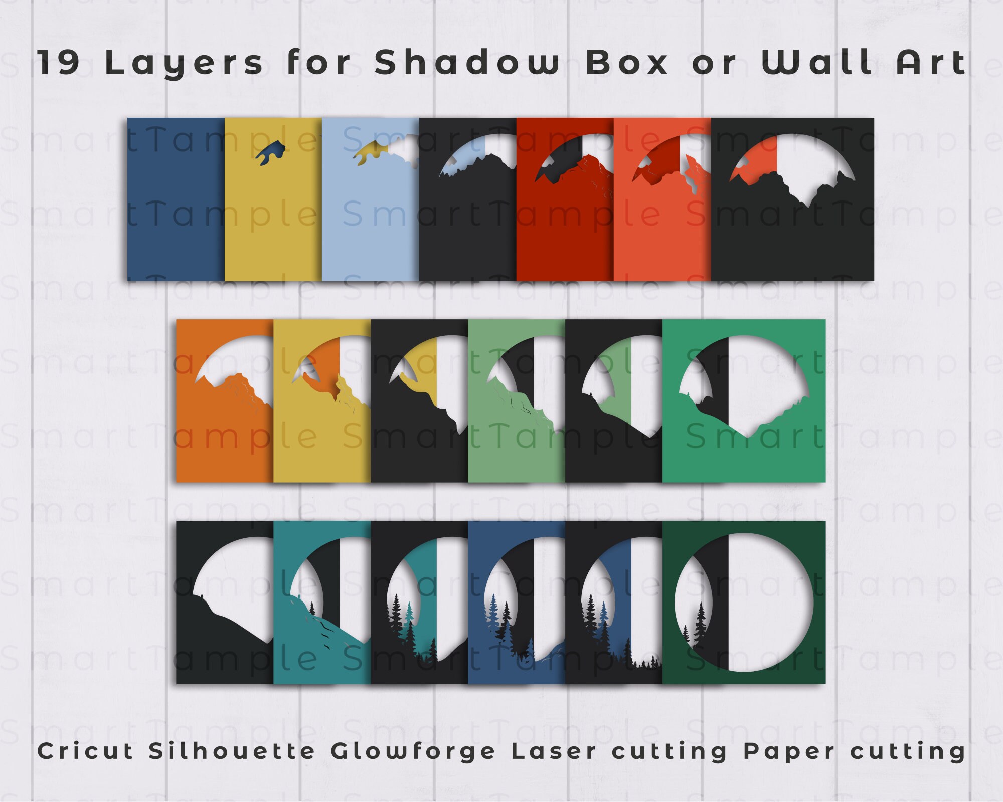 Mountain Shadow Box Svg Mountain Cut File 3d Mountain Shadow - Etsy