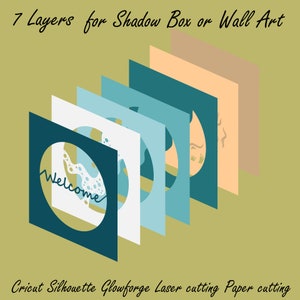 Welcome Sign Shadow Box, Welcome Sea Shadow Box, Beach House Signs for ...