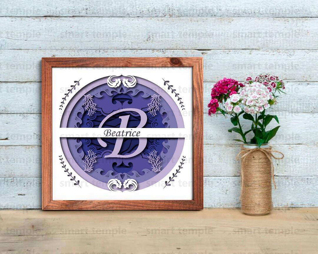 Baby Name Shadow Box Svg, Letters Shadow Box Svg, 3D Letters Svg ...