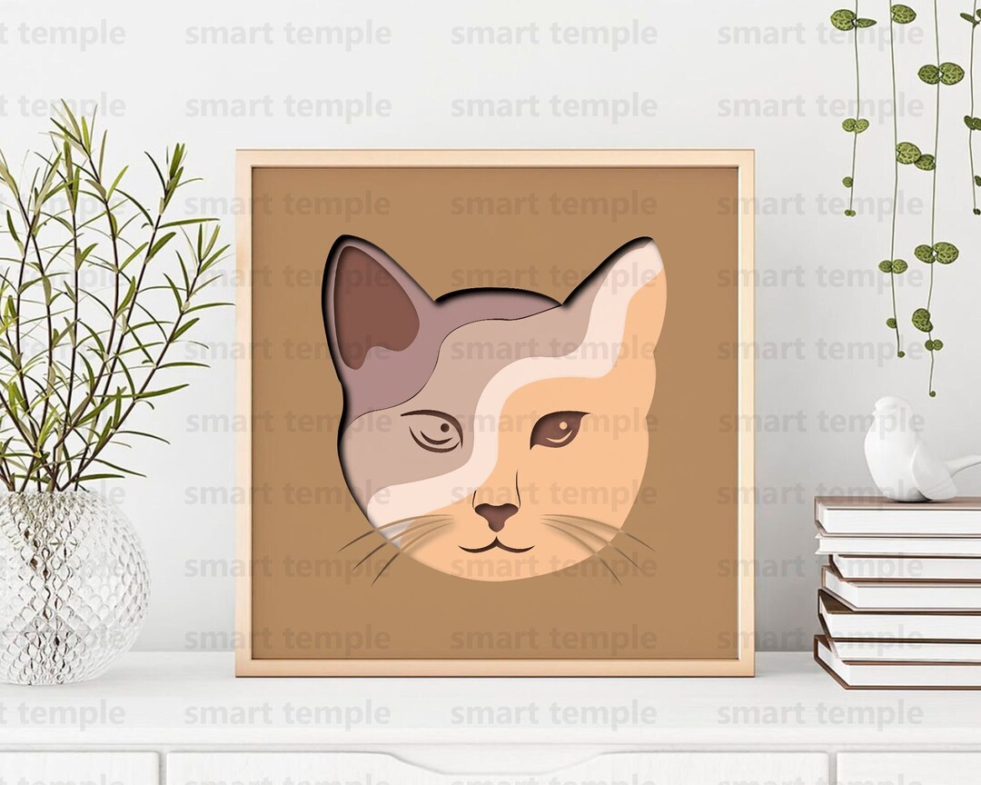 Cat Shadow Box Svg, Cat Layered Svg, Cat Svg Shadow Box, Pet Lover ...