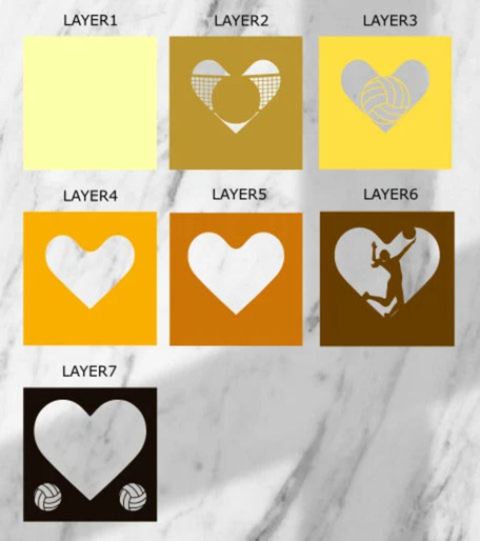 Volleyball Shadow Box Svg, Volleyball Light Box Svg, Volleyball Paper ...