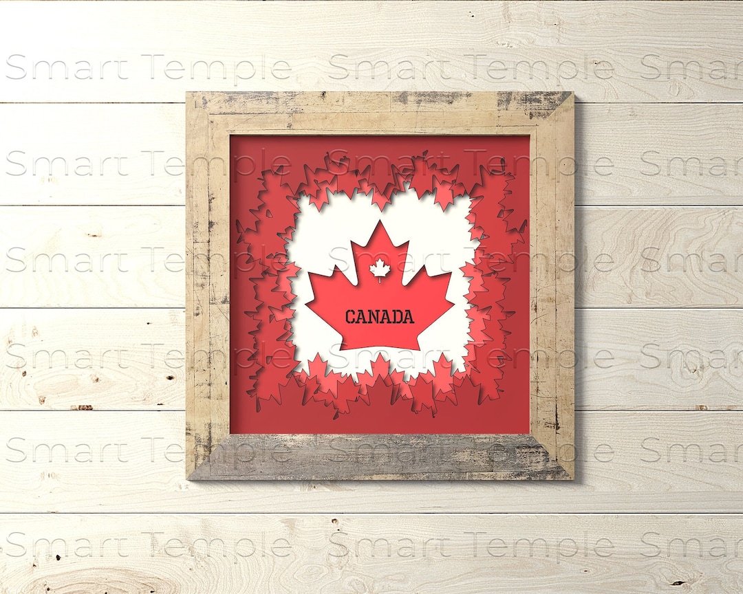 Layered Maple Leaf Svg, Canada Independence Day Paper Cut SVG, 3D Labor ...