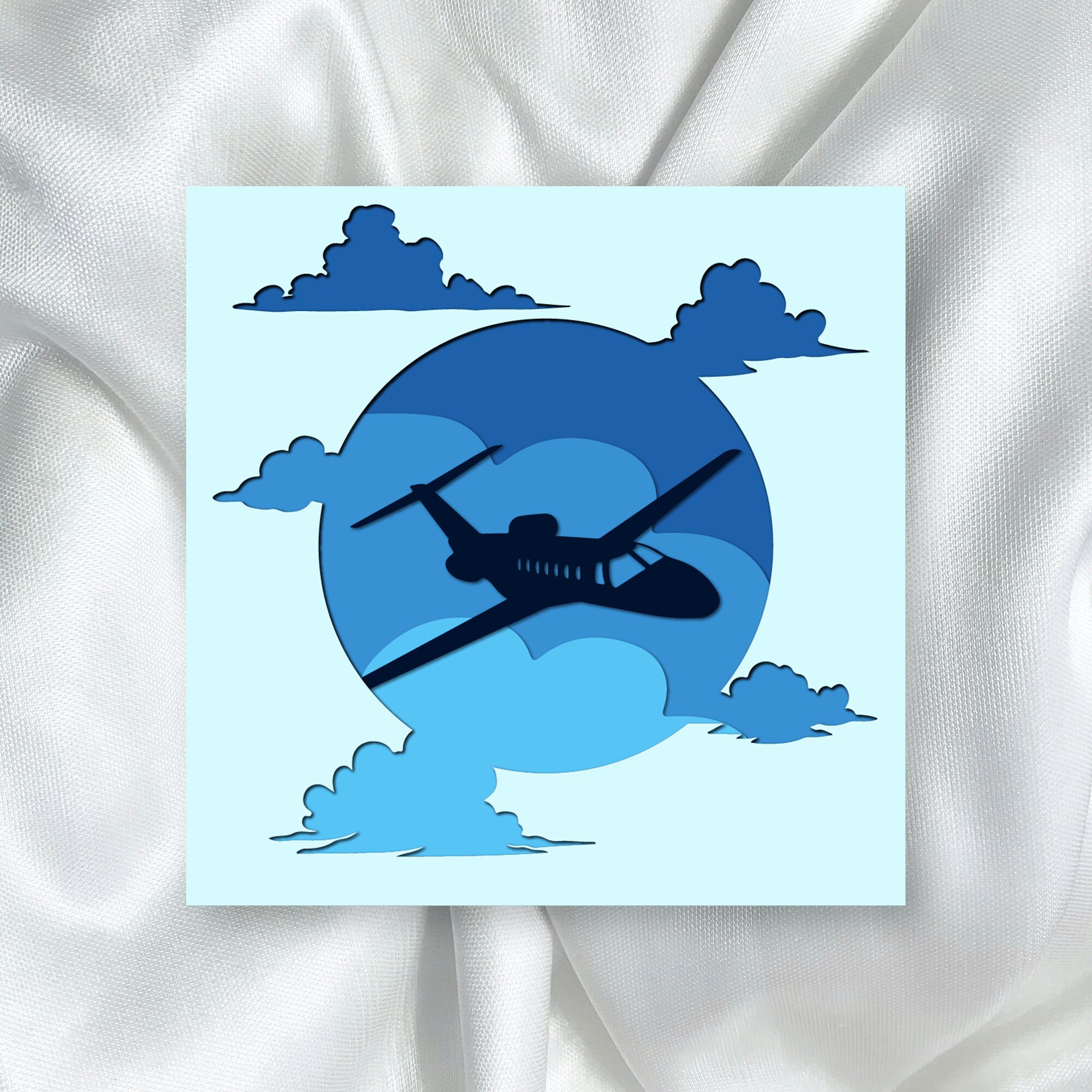 Airplane Shadowbox 3D Plane Svg Airplane Laser Cut File - Etsy UK
