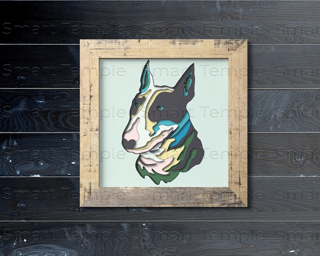 Dog Paper Cut Shadowbox, Dog Layered Svg, Dog Shadow Box Svg, Dog ...