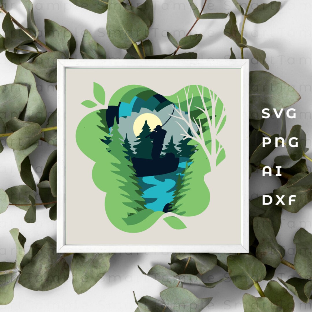 Fishman Layered Svg, Fishman Paper Cut, Fishman Paper Craft, Fishman ...