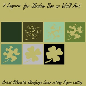 Clover Shadow Box, 3D Clover Svg, Clover Paper Cut, Clover Laser Cut ...