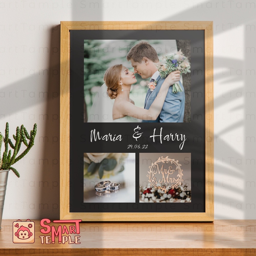 Wedding Photo Collage Template, Wedding Photo Album Personalized ...