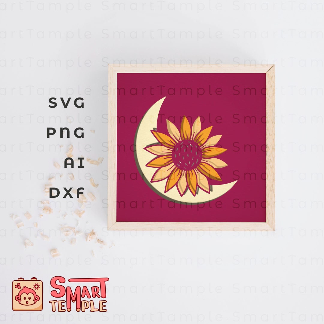Sunflower Shadow Box, Summer Flower Shadow Box, Layered Sunflower Svg ...