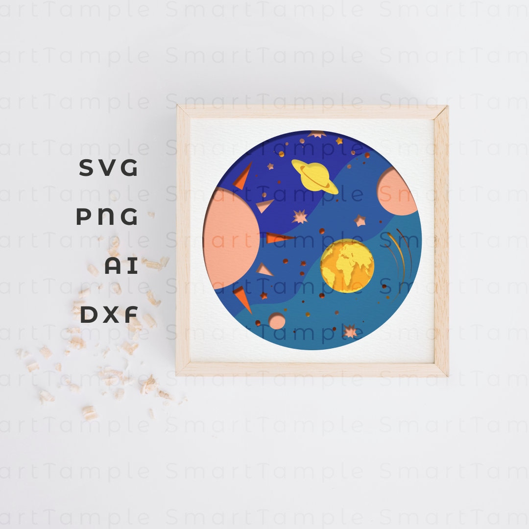 Solar System Shadow Box Solar System Craft 3d Solar System - Etsy