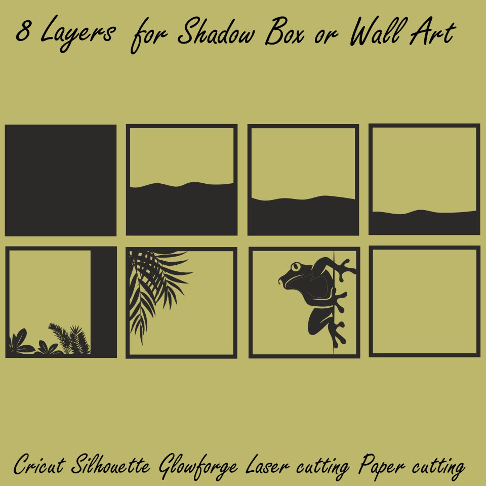 Frog Shadow Box Svg, Frog Paper Cut, Frog Laser Cut, Frog Stencil, Frog ...