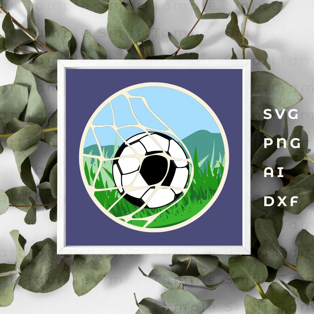 Soccer Shadow Box Svg, Soccer 3d Svg, Soccer Decor, Soccer 3D Mandala ...