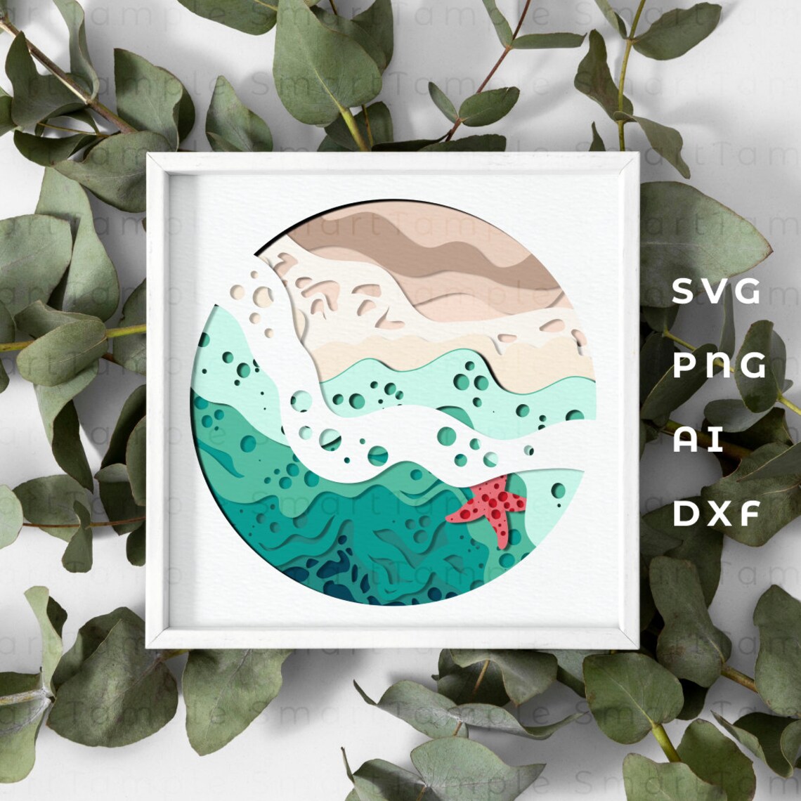Ocean Shadow Box Svg 3d Wave Art 3d Wave Panel 3d Ocean - Etsy