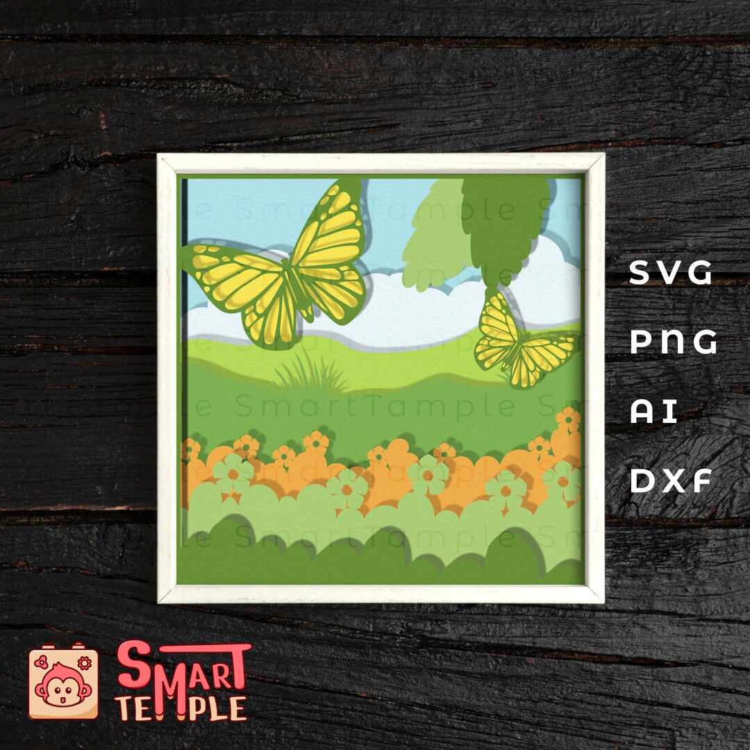 Butterfly Layered Svg Paper Cut Butterflies Butterfly Shadow - Etsy