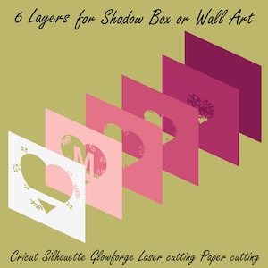 3D Custom Name Shadow Box, A-Z Shadow Box, 3D Split Shadow Box, Layered ...