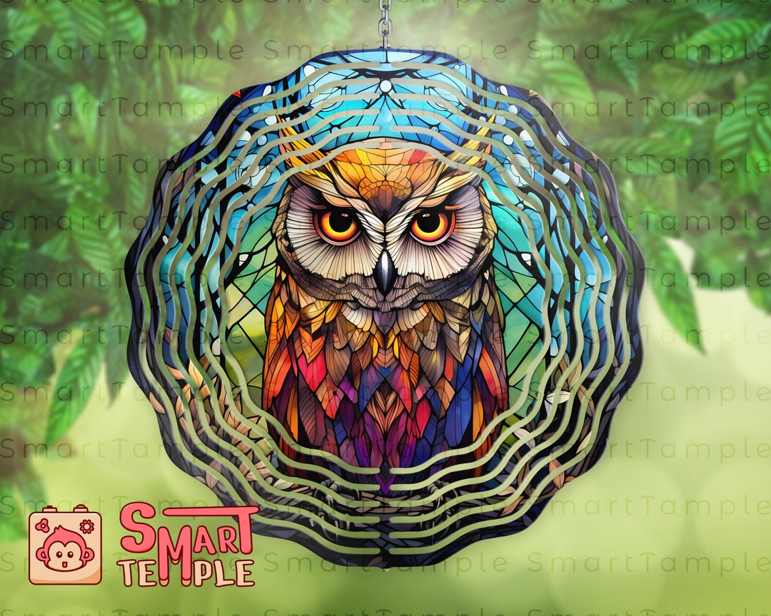 Bundle Owl Wind Spinner Png, Owl Wind Spinner Image, Owl Wind Chimes ...