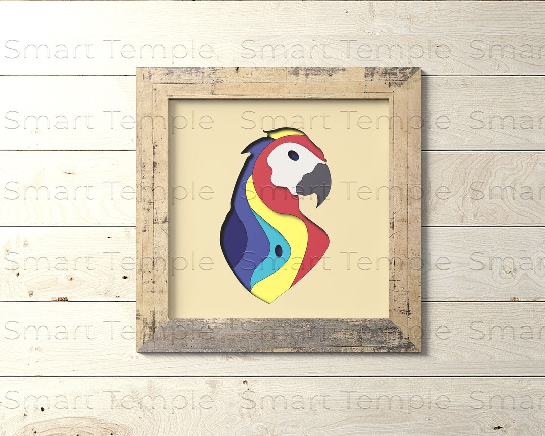 Layered Bird Svg 3D Bird Svg Parrot Light Box Parrot Shadow - Etsy