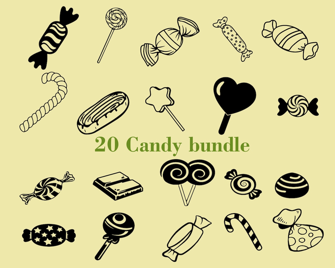 Candy Svg for Cricut, Candy Bundle, Candy Laser Cut, Candy Vector ...