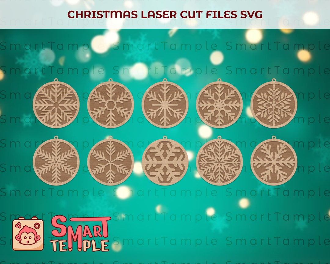 Snowflake Ball Ornament Laser Cut Svg, Christmas Ball Laser Cut ...