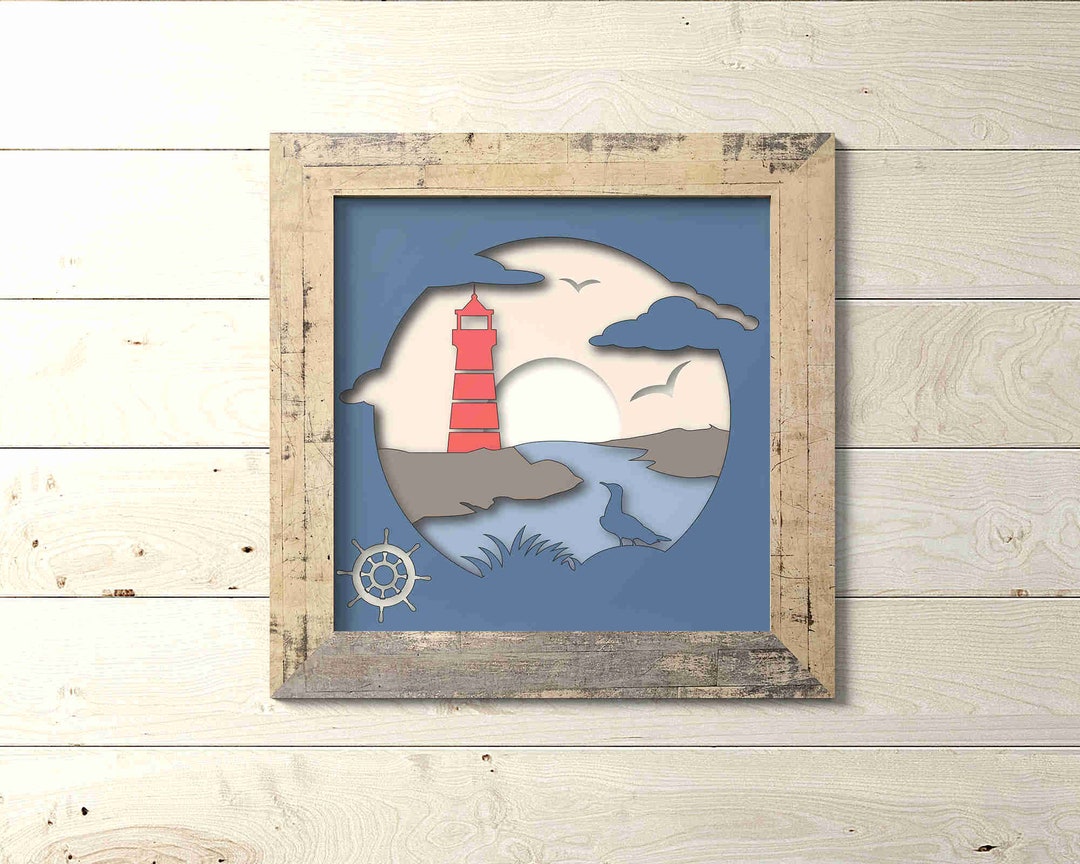 Lighthouse Multilayer, Lighthouse Cricut Cut Files, Lighthouse DXF ...