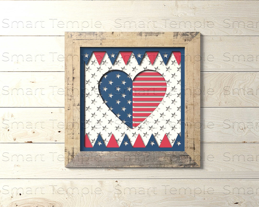 Labor Day Shadow Box Svg, USA Shadow Box Svg, USA Paper Cut, USA ...