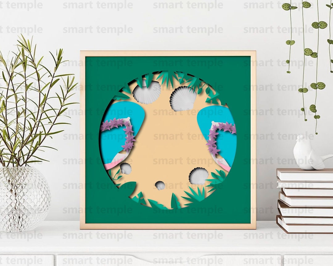 Shadow Box Svg Beach Layered Beach Svg Beach Layered Svg - Etsy