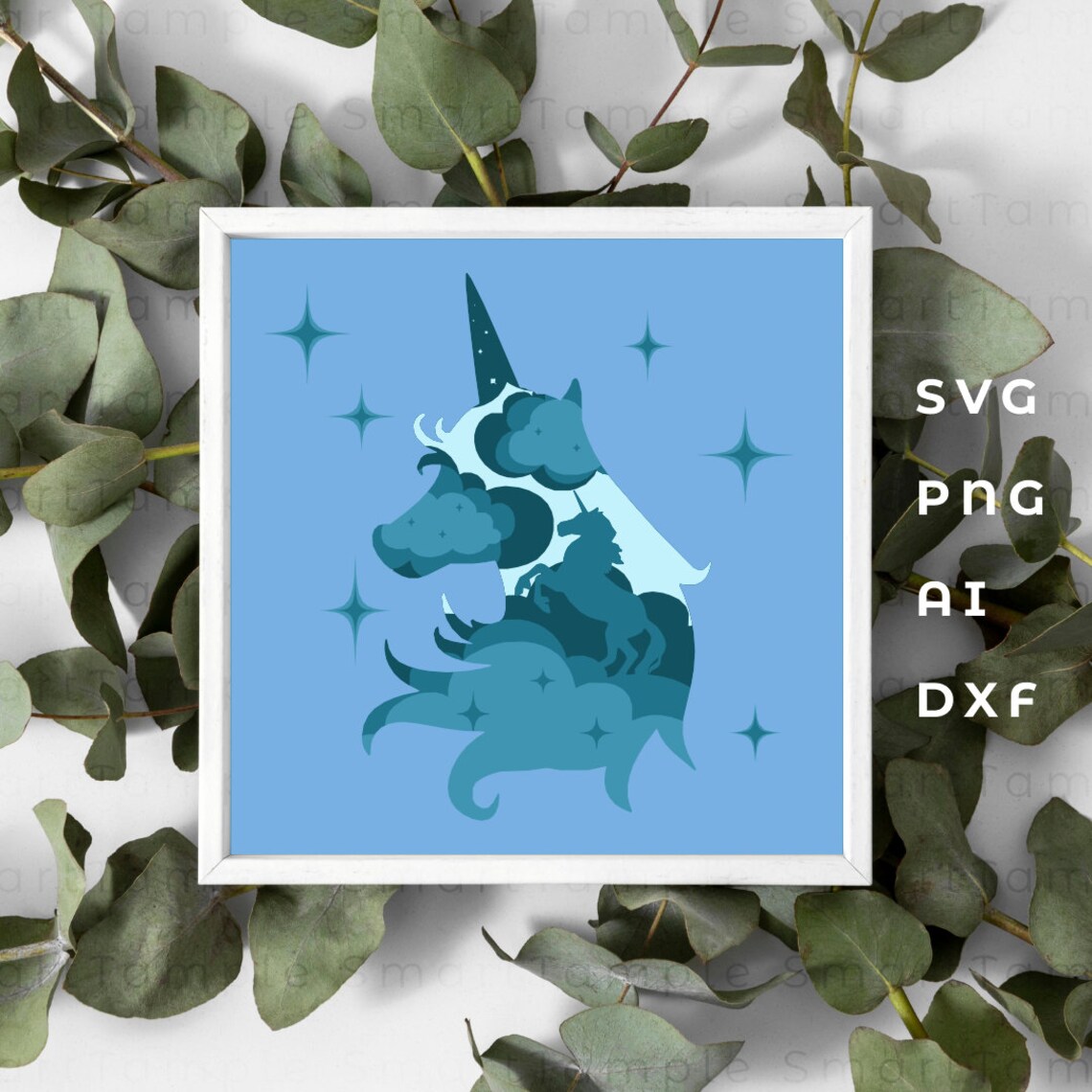 Unicorn Shadow Box Svg Unicorn Svg Paper 3d Unicorn Svg - Etsy