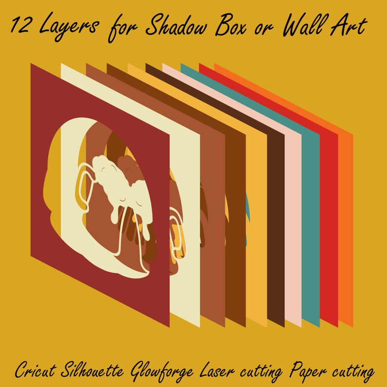 Beer Shadow Box SVG Beer 3D Layer Beer Vector Beer Dxf - Etsy