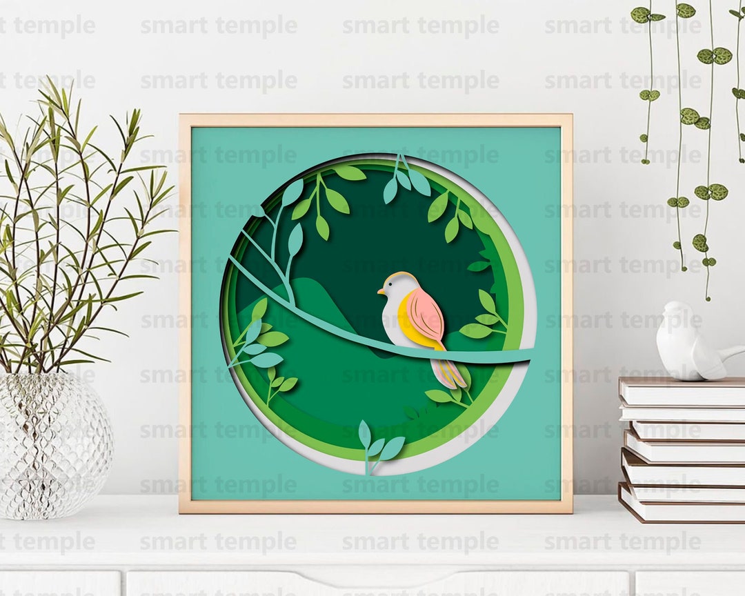 Bird Shadow Box Svg, 3D Bird Svg, Layered Bird Svg, Bird Cricut, Bird ...