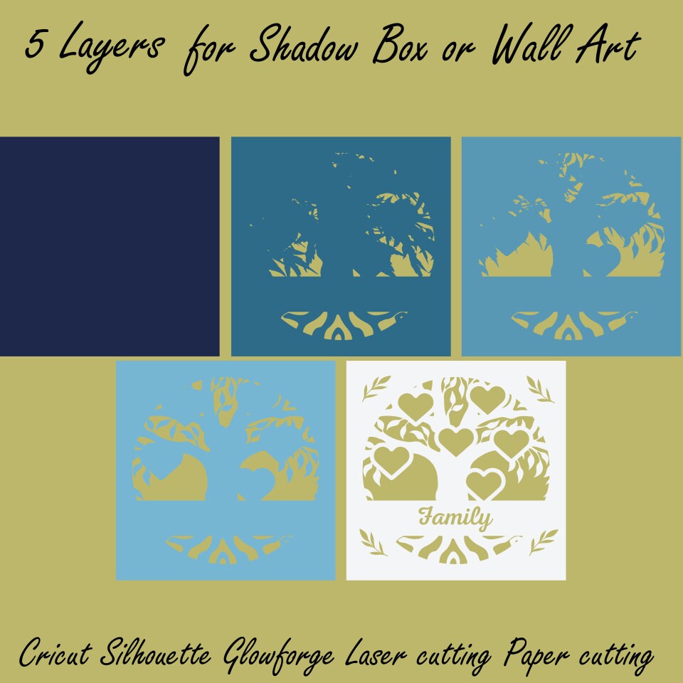 Family Tree Shadow Box Svg Family Tree Laser Cut Svg File 3d - Etsy ...