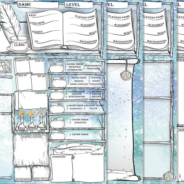 Character Sheet Tracker Dnd - Etsy