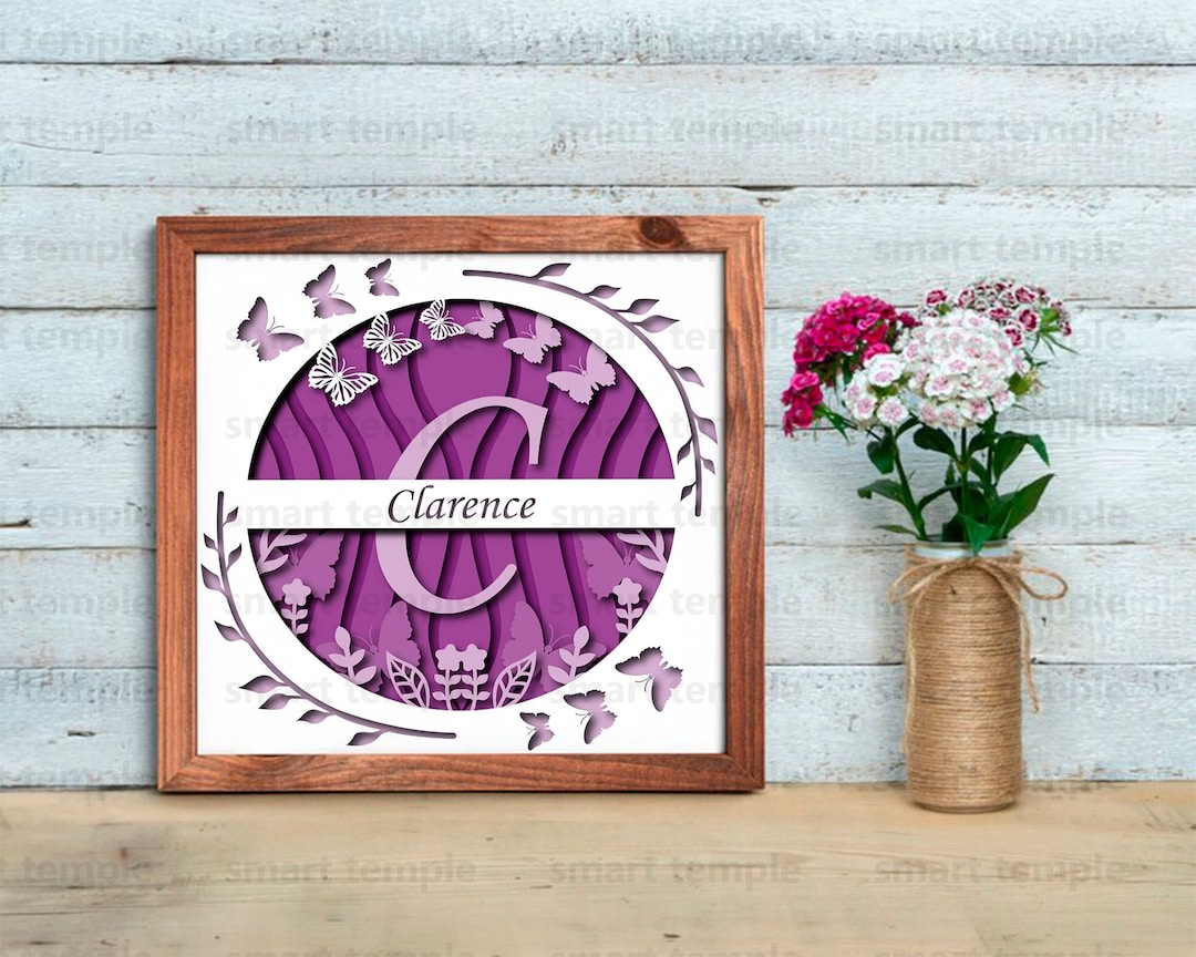 3D Monogram Shadow Box Svg, A-Z Alphabet Shadow Box Svg, Baby Monogram ...