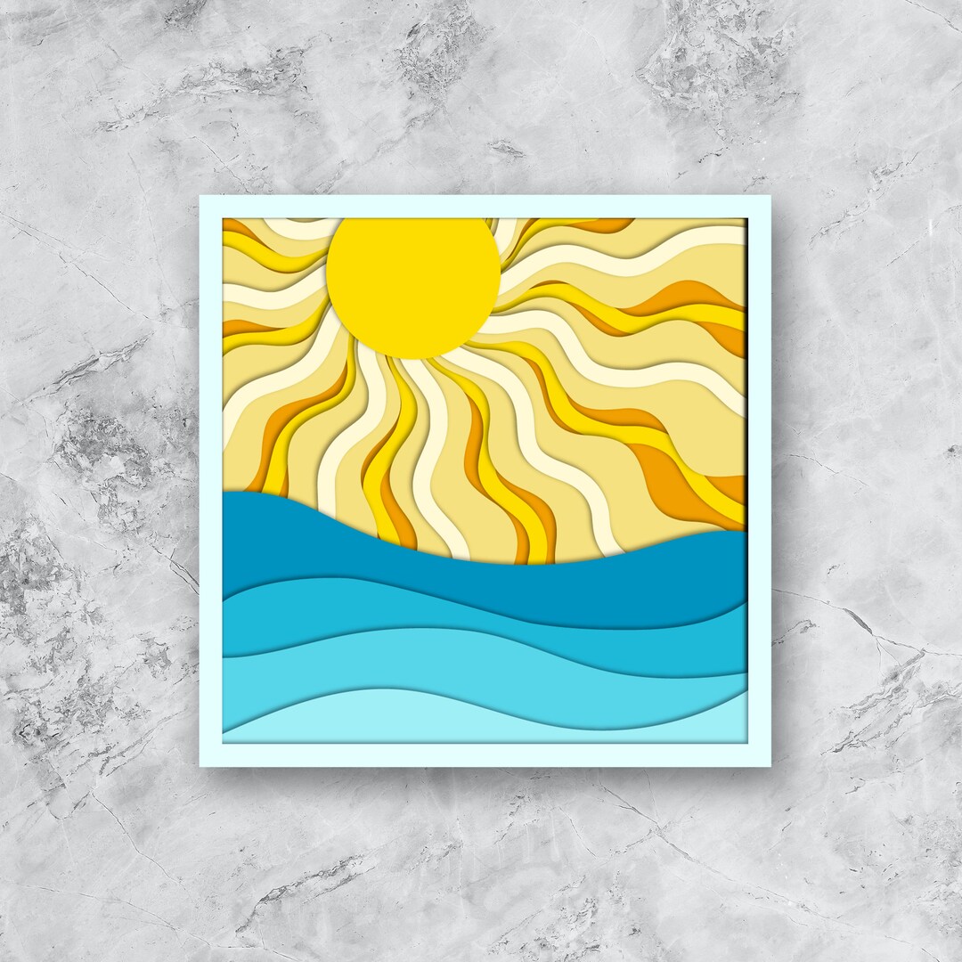 Sun Shadow Box Svg, Sun Cricut, 3d Sun Svg, Sun Laser Cut File, Sun ...