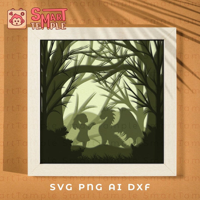 Layered Dragon Svg Dragon Shadow Box Svg Dragon Multilayer - Etsy